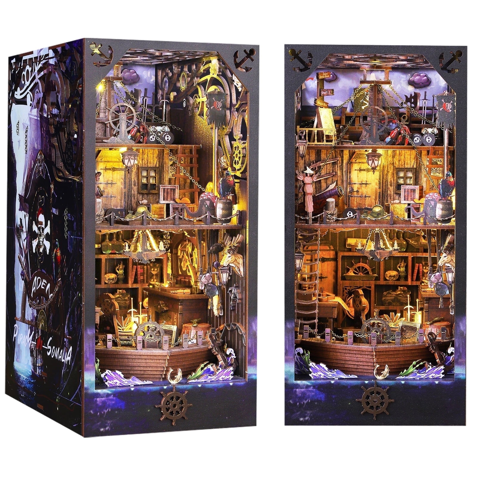 Book Nook Kit, DIY Aden Book Corner, Miniature Kit for Bookshelf Insert ...