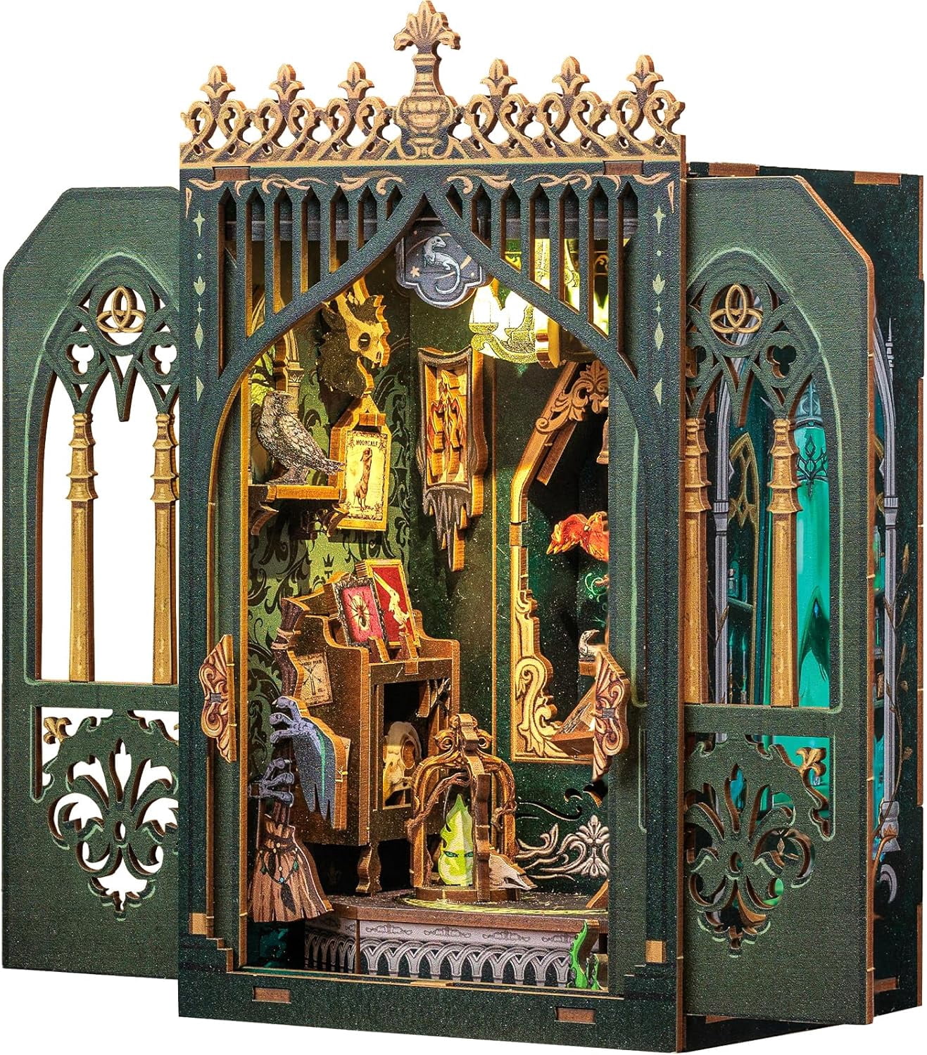 Book Nook Kit, DIY Miniature Dollhouse Kit 3D Puzzles for Adults Mini ...