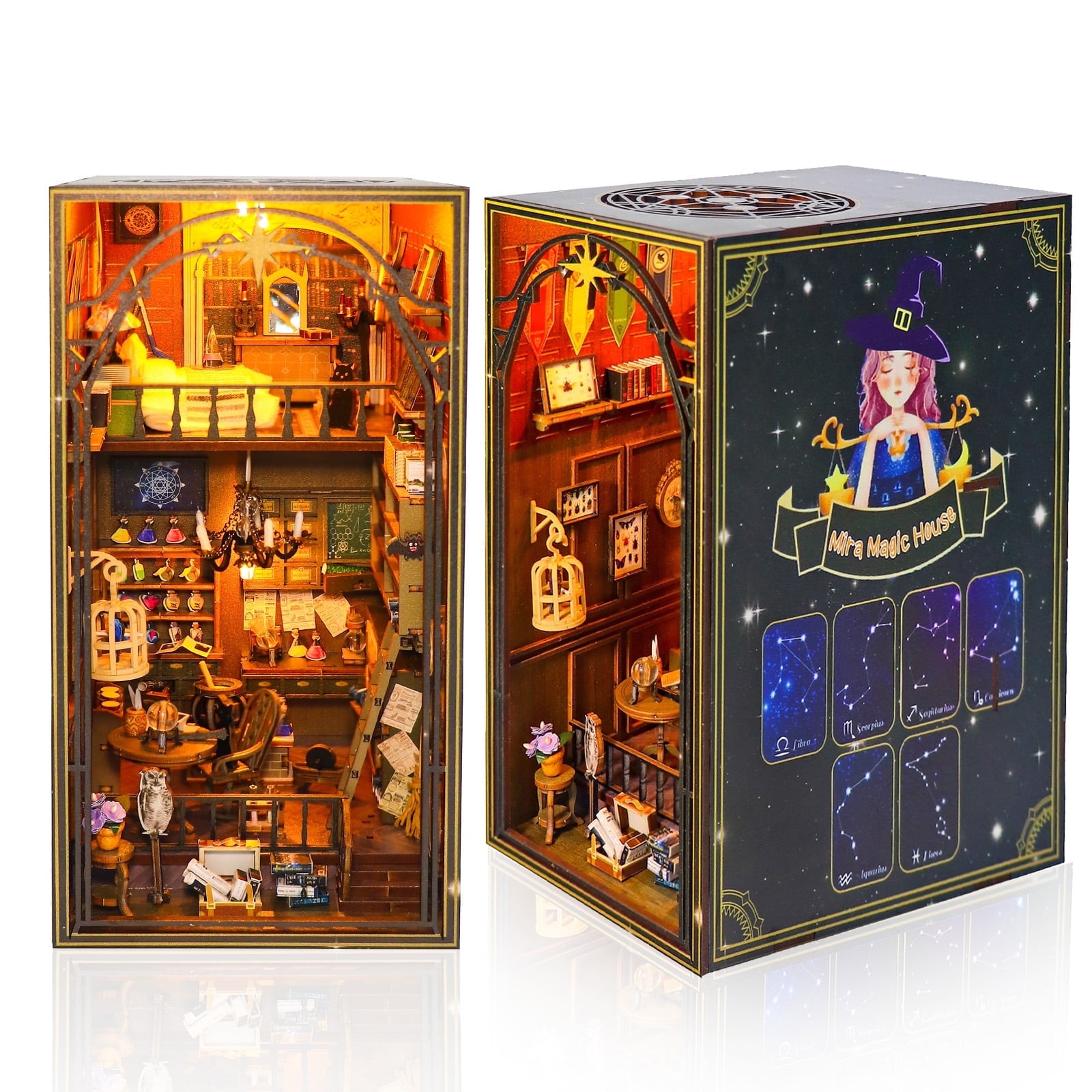 Book Nook Kit Magic House, DIY 3D Puzzles for Adults,Wooden Puzzle ...