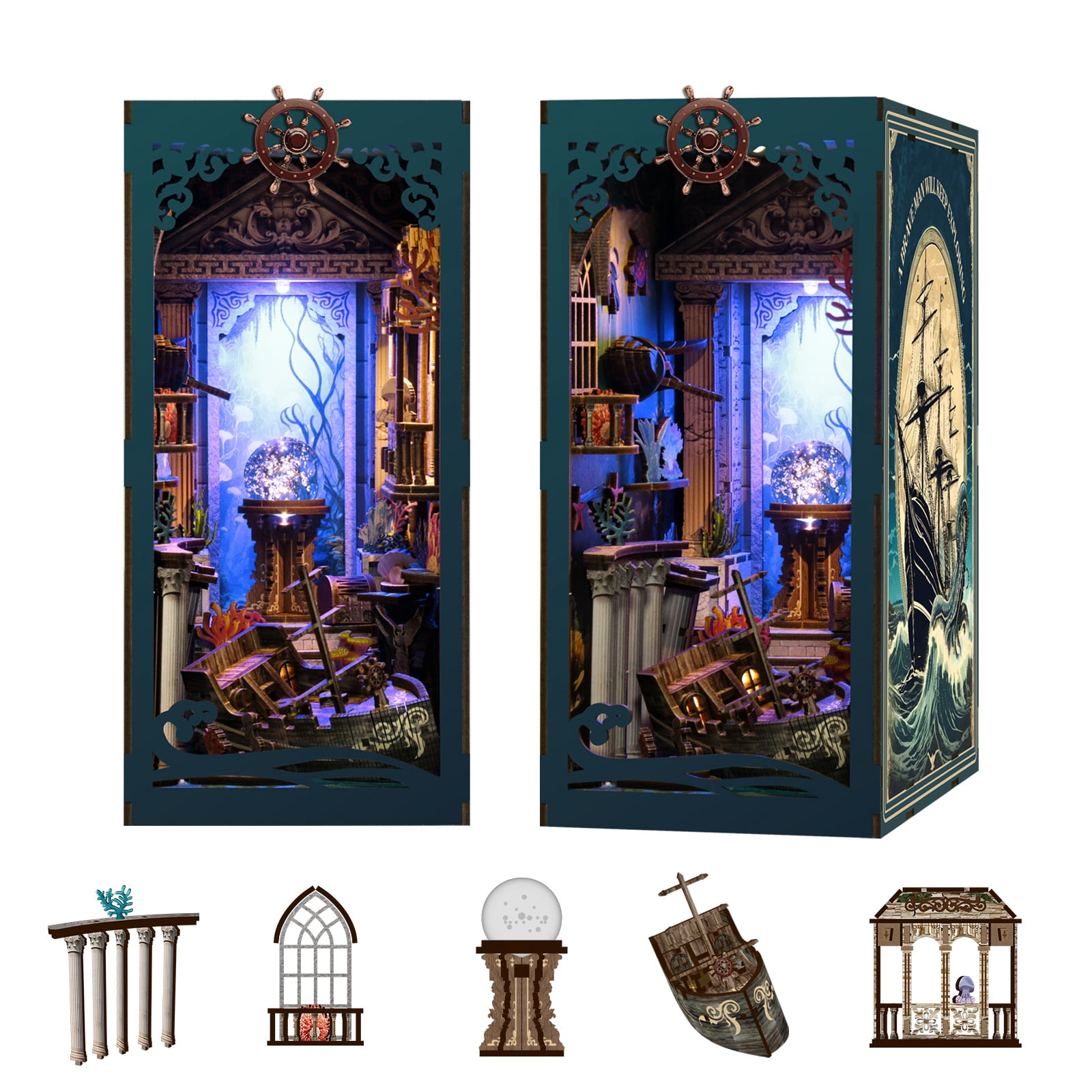 Book Nook Kit, Mysteries Beneath the Sea DIY Miniature House 3D Wooden ...