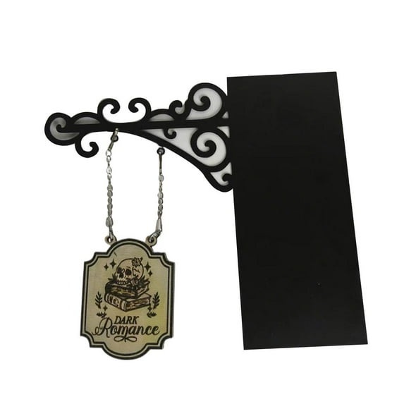 Book Nook Tavern Signs - Alloy Hanging Genre Shelf Labels Brackets for ...