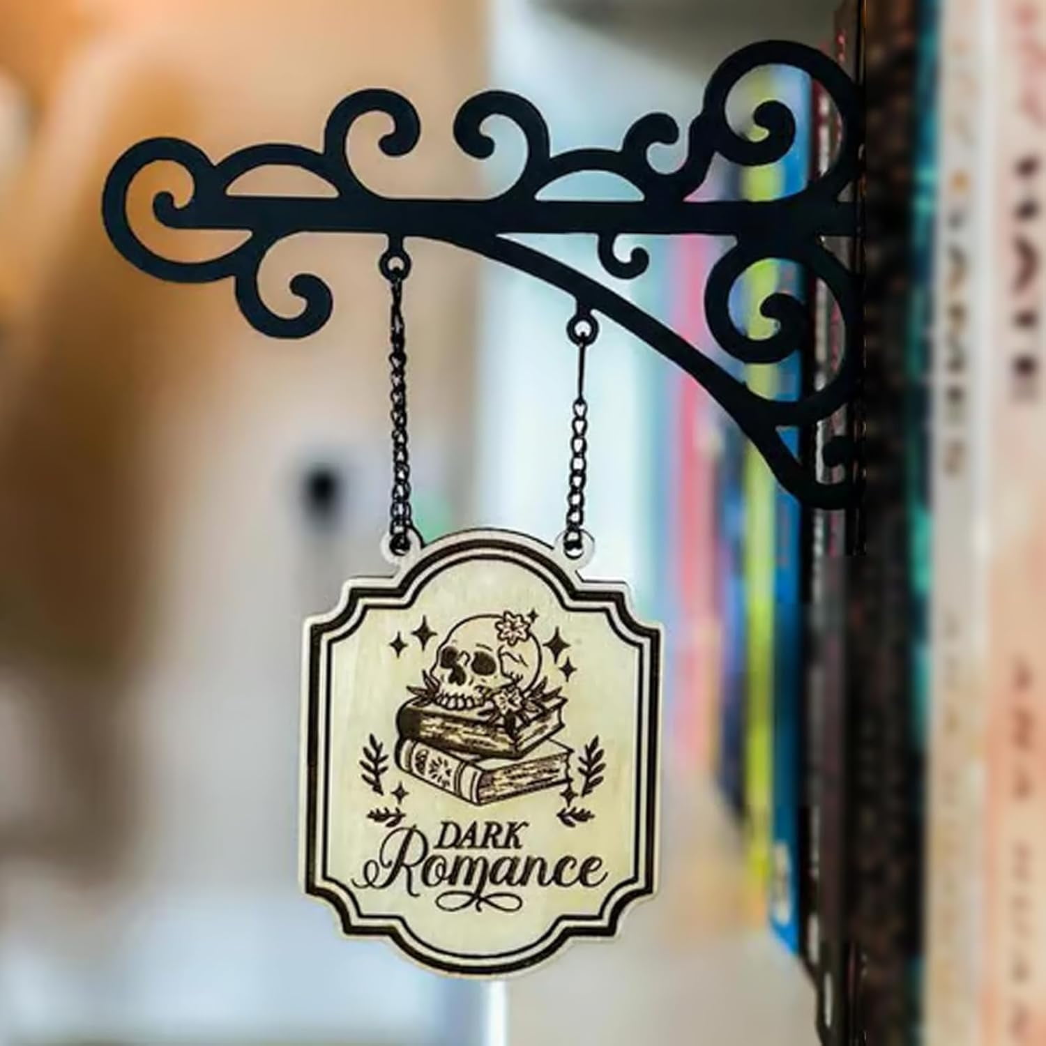 Book Nook Tavern Signs– Genre Shelf Labels with Hanging Brackets, Funny ...