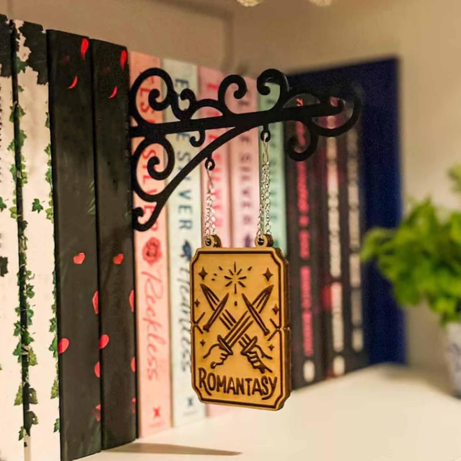 Book Nook Tavern Signs– Genre Shelf Labels with Hanging Brackets ...