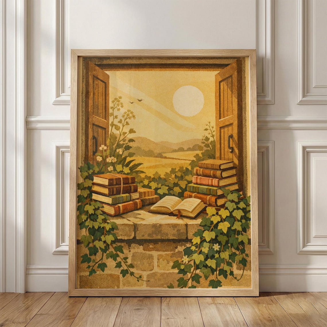 Book Nook Window Reading Corner Cozy Library Book Lovers Poster ...