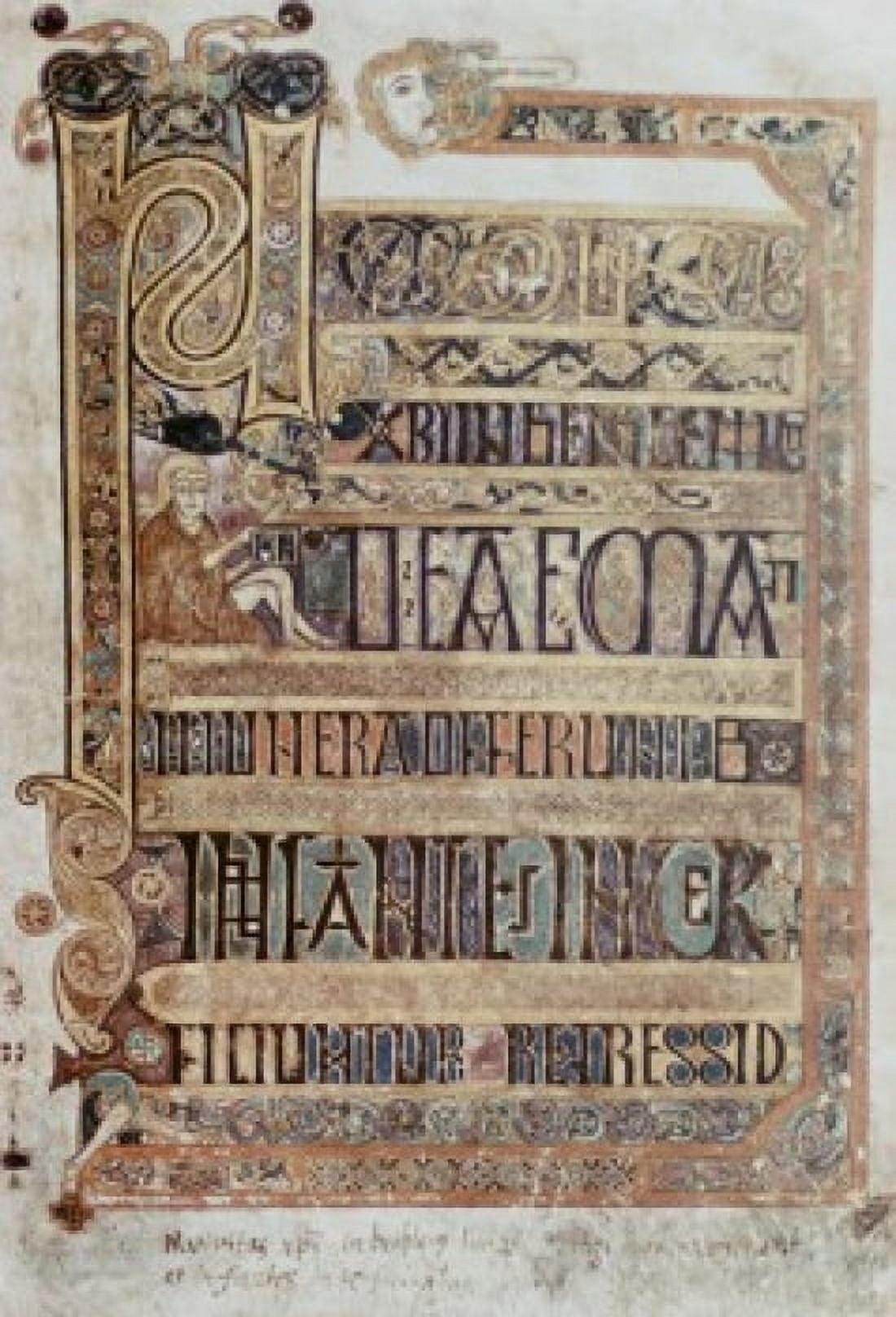Book Of Kells , 800 A.D., Artist Unknown, Illuminatd Manuscrpt Trinity ...