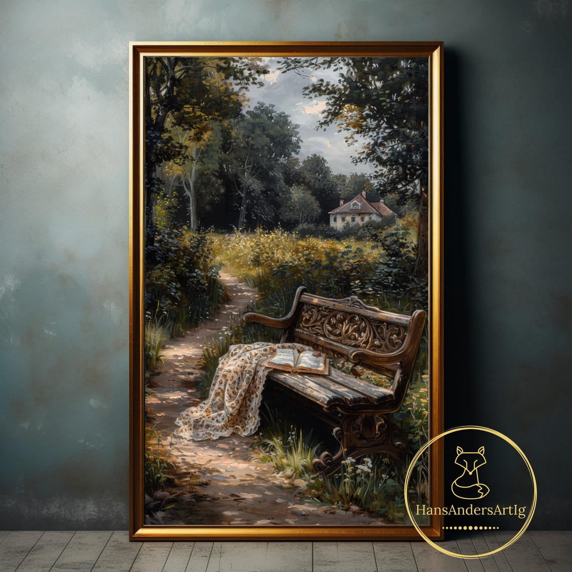 Book Poster Dark Academia Art Print Painting Cottagecore Library Decor ...