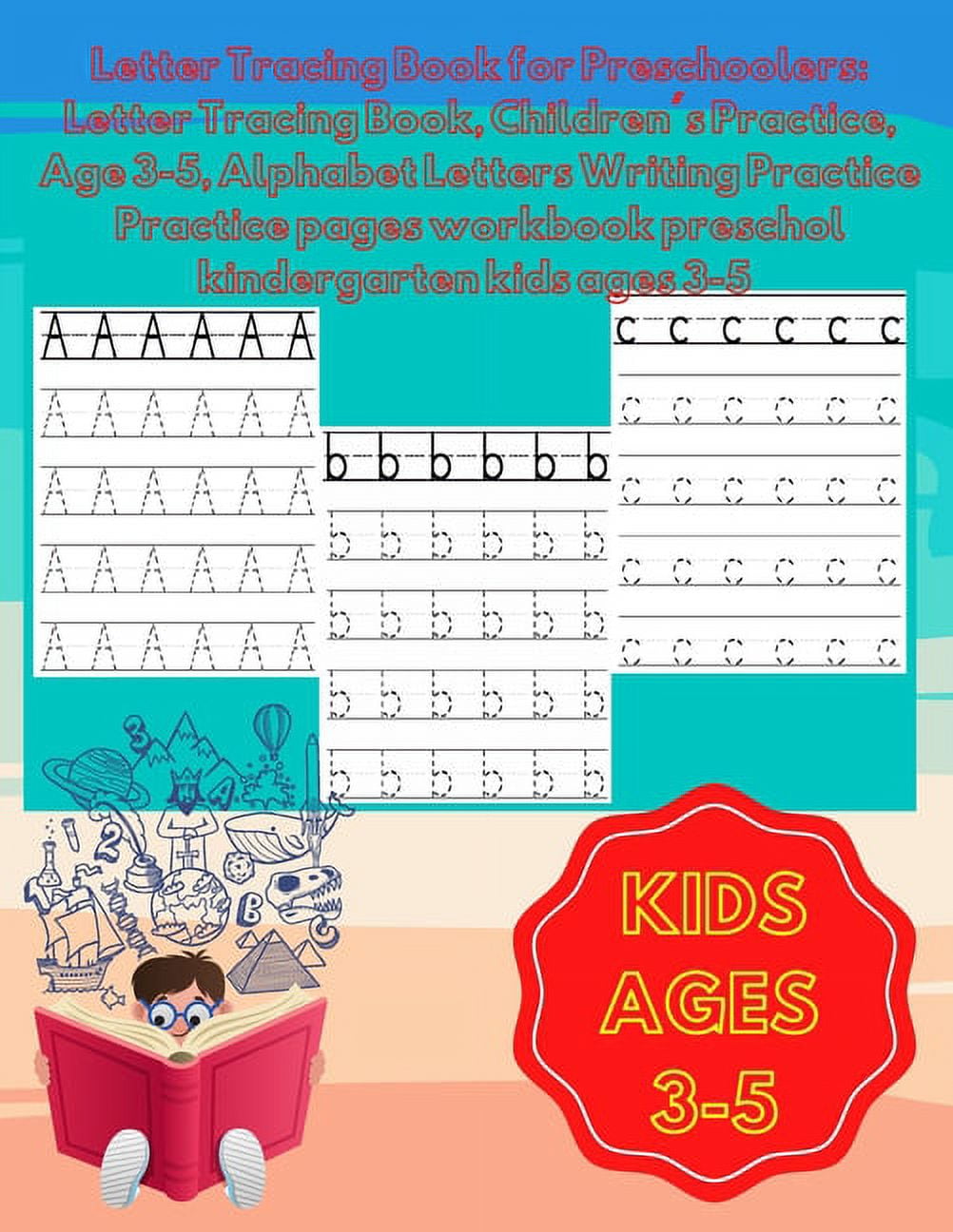 Book, Practice for Kids: Letter Tracing Book for Preschoolers: Letter ...