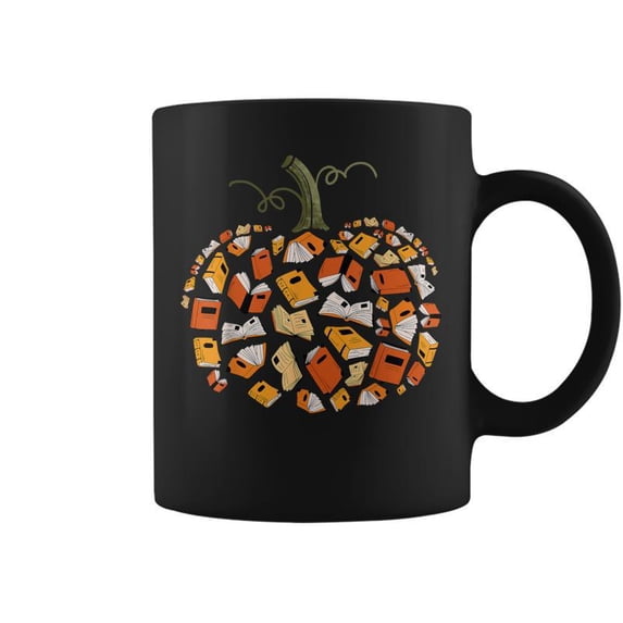Book Pumpkin Autumn Fall Librarians Bookworm Teacher Coffee Mugs ...
