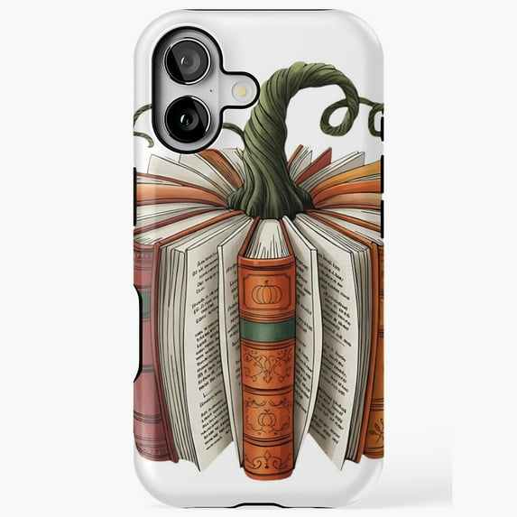 Book Pumpkin Fall Teacher Reading Design iPhone Case 17 through 11 Pro ...