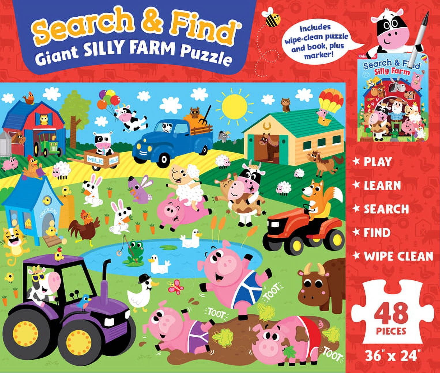Book & Puzzle Silly Farm, (Paperback) - Walmart.com