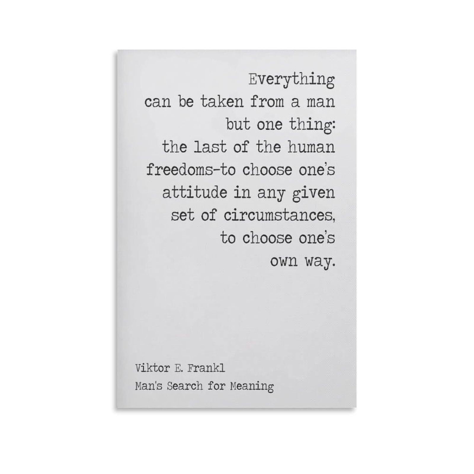Book Quotation Poster Viktor Frankl Quote Man's Search For Meaning ...