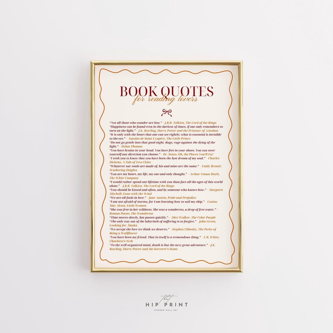 Book Quotes Wall Art, Literary Print Set, Reading Lover Poster ...