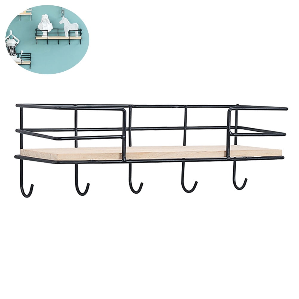 Book Rack Ledge Storage Shelves Decorative Shelf Brackets Wall Mounted ...