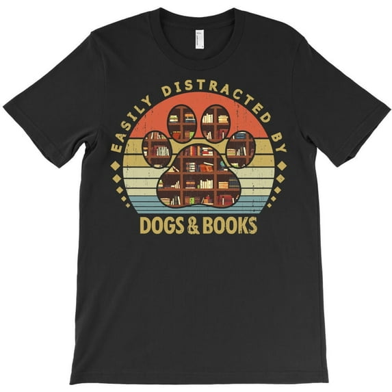 Book Reader Easily Distracted By Dogs And Books Funny Reading Hobby ...