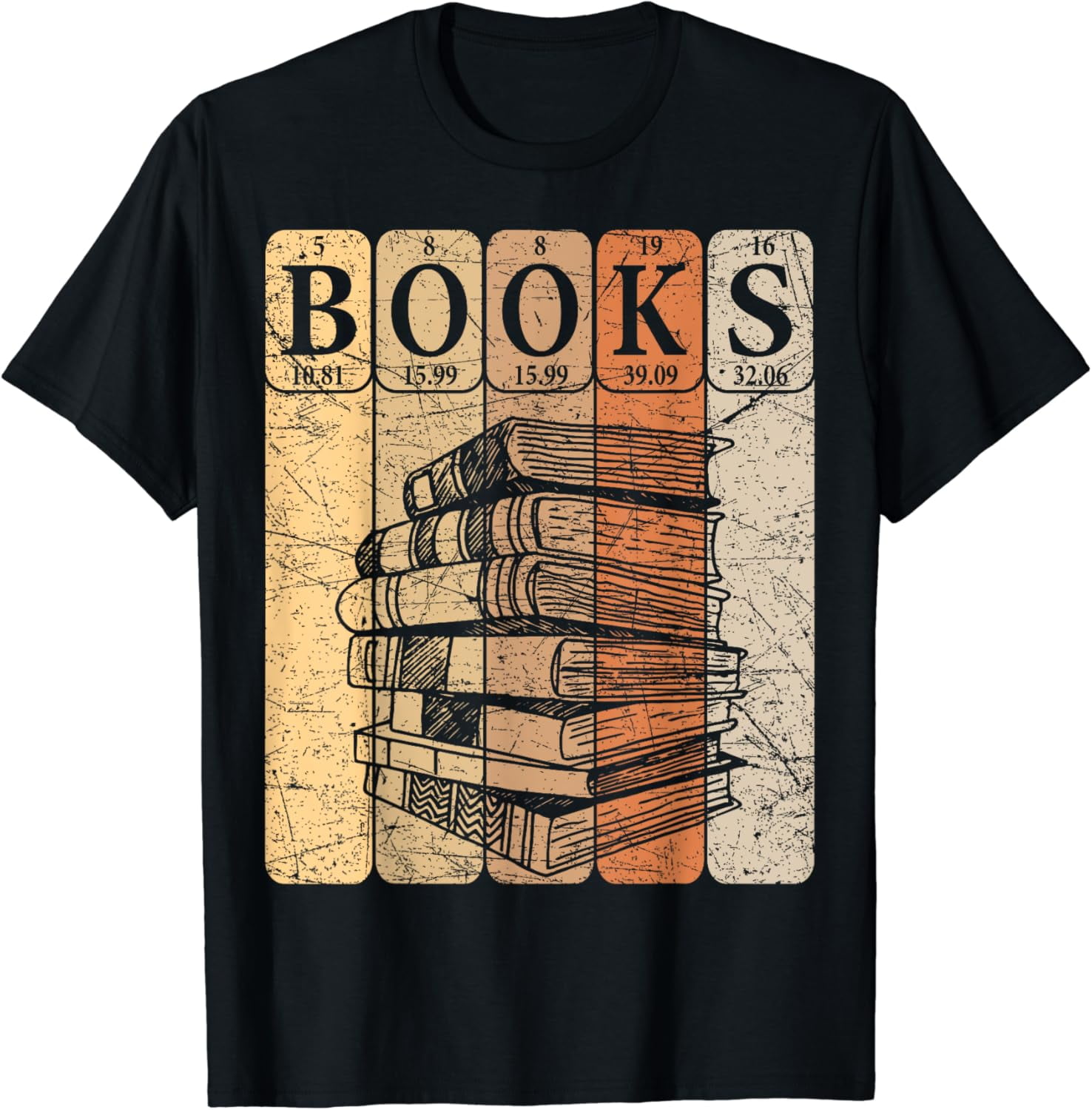 Book Reader Periodic Table Elements Nerd Bookworm Vintage T-Shirt ...