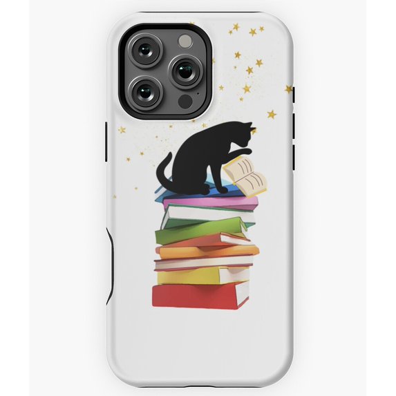 Book Reading Cat M15963 Phone case for iPhone 11 to 16 Pro Max ...