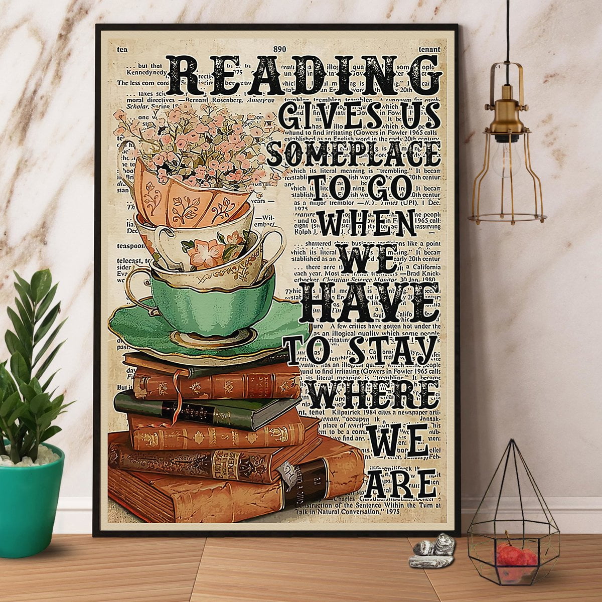 Book Reading Gives Us Someplace To Go Paper Poster No Frame Matte Wall ...