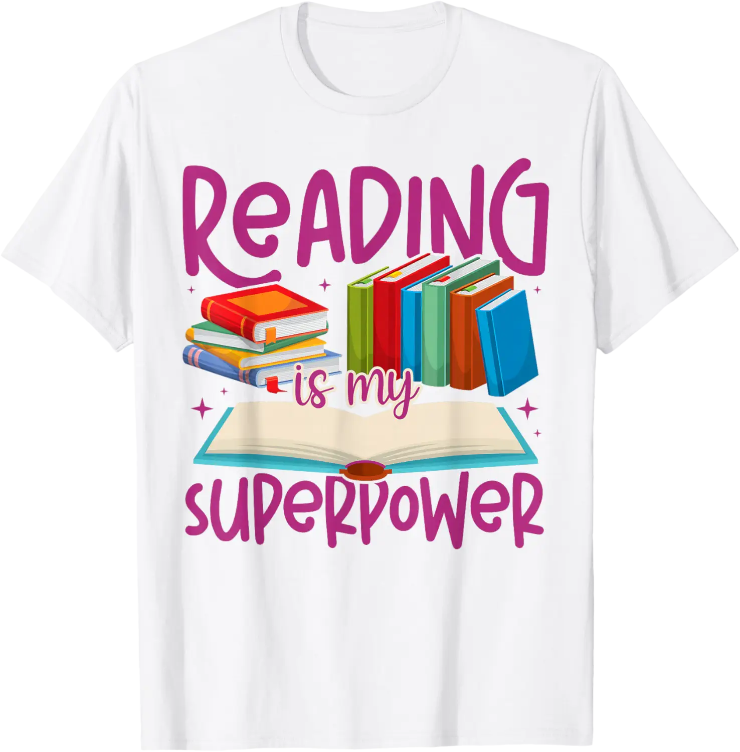 Book Reading Reading is My Superpower T-Shirt - Walmart.com
