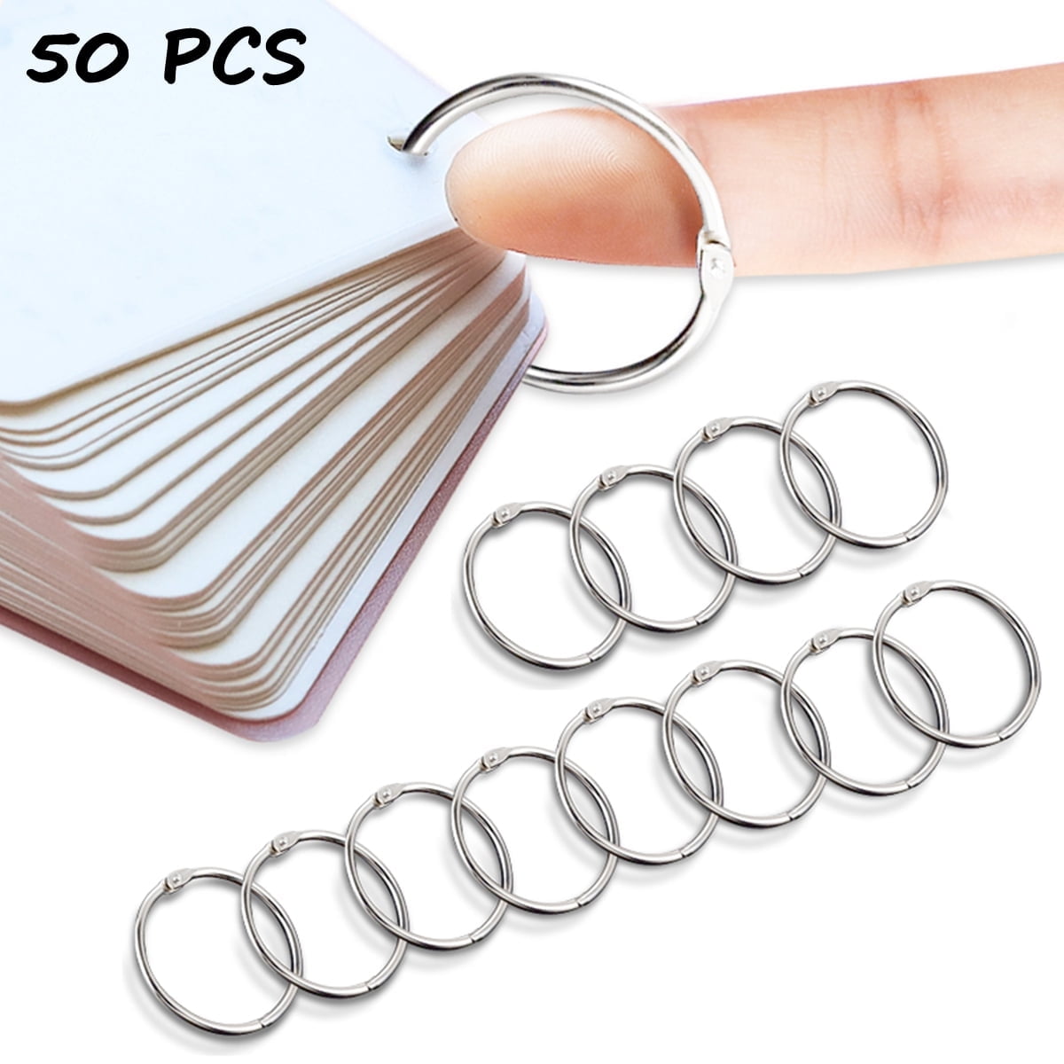 Rings Loose Leaf Binder Rings Binder Rings Key Rings 1.26 Inch 50 Pcs ...