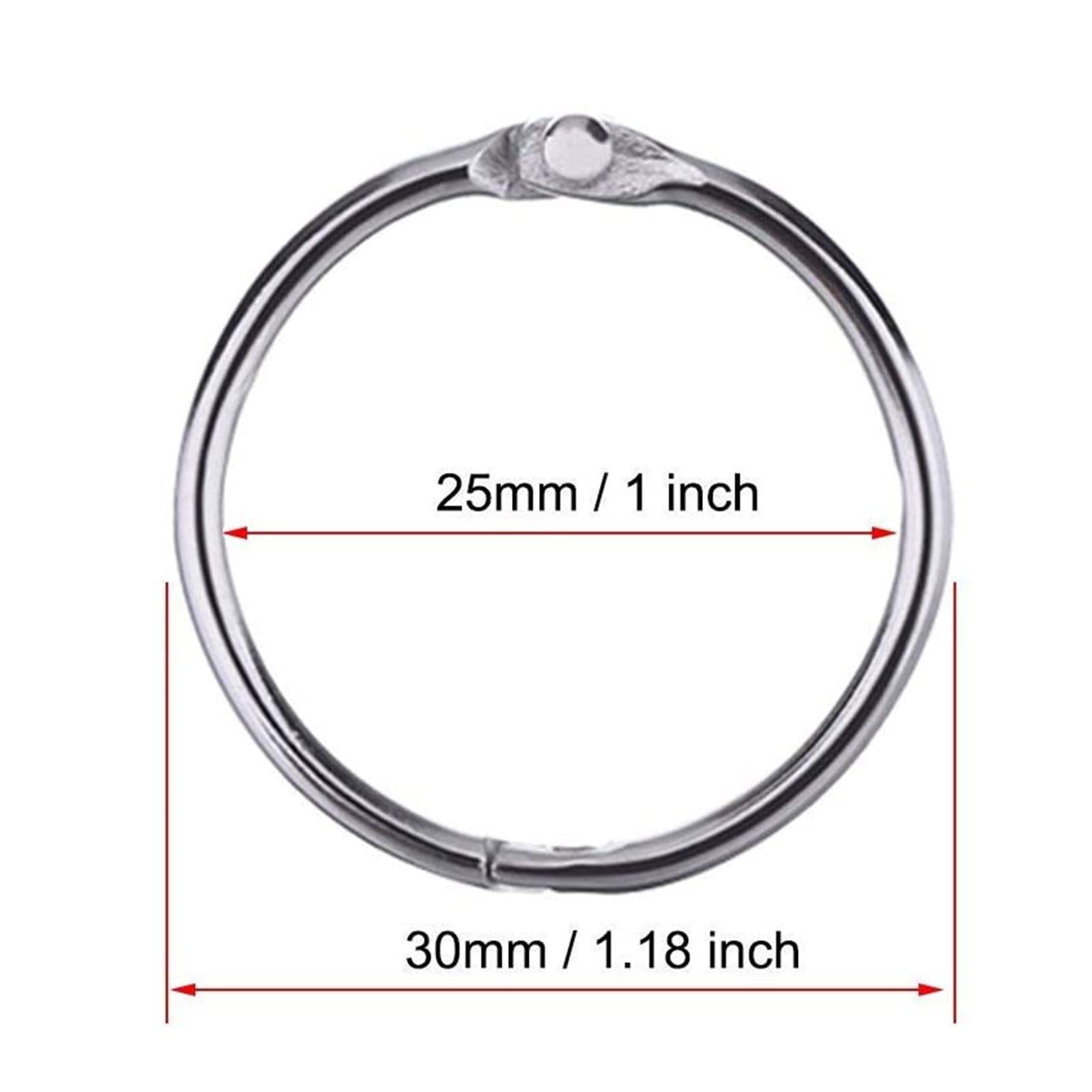 Book Rings, Metal Book Leaf Snap 50 Pack Metal Rings For Cards Book ...