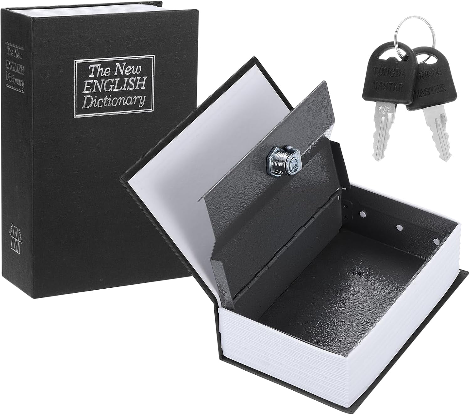 Book Safe with Key Lock, Dictionary Diversion Book Safe Seceret Hidden ...
