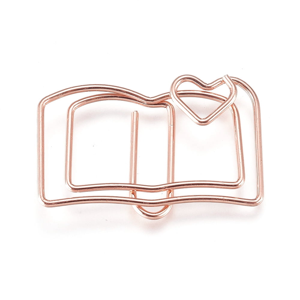Book Shape Iron Paperclips Cute Paper Clips Funny Bookmark Marking ...