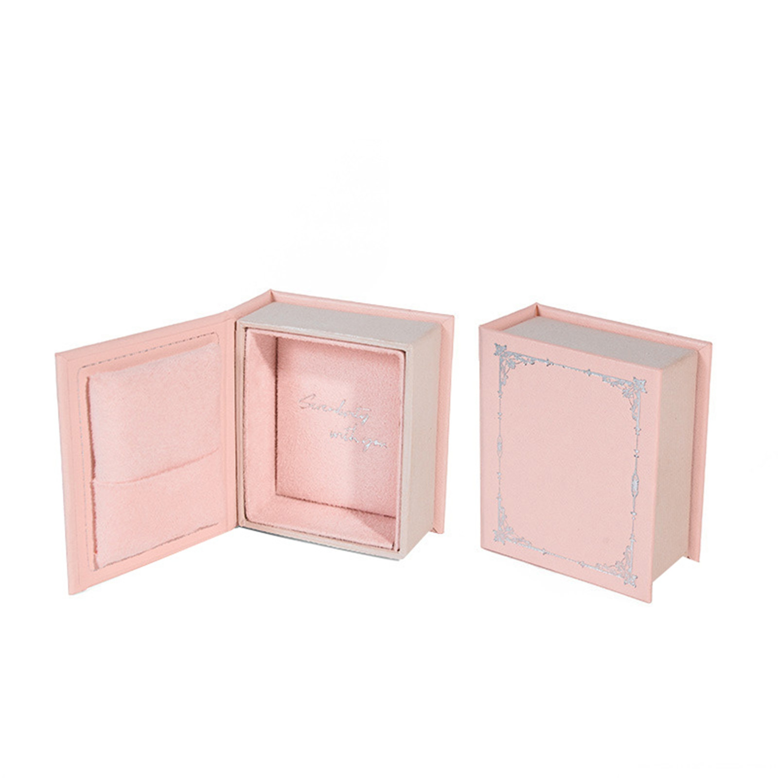 Book Shaped Magnetic Jewelry Box for Ring and Necklace Love Story Book ...
