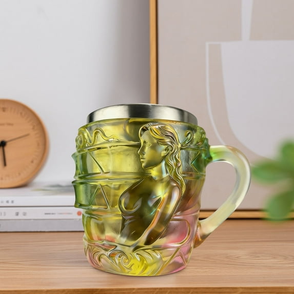 Book Shaped Mug, 200ml Novelty Coffee Cup with Female Reader Sculpture ...