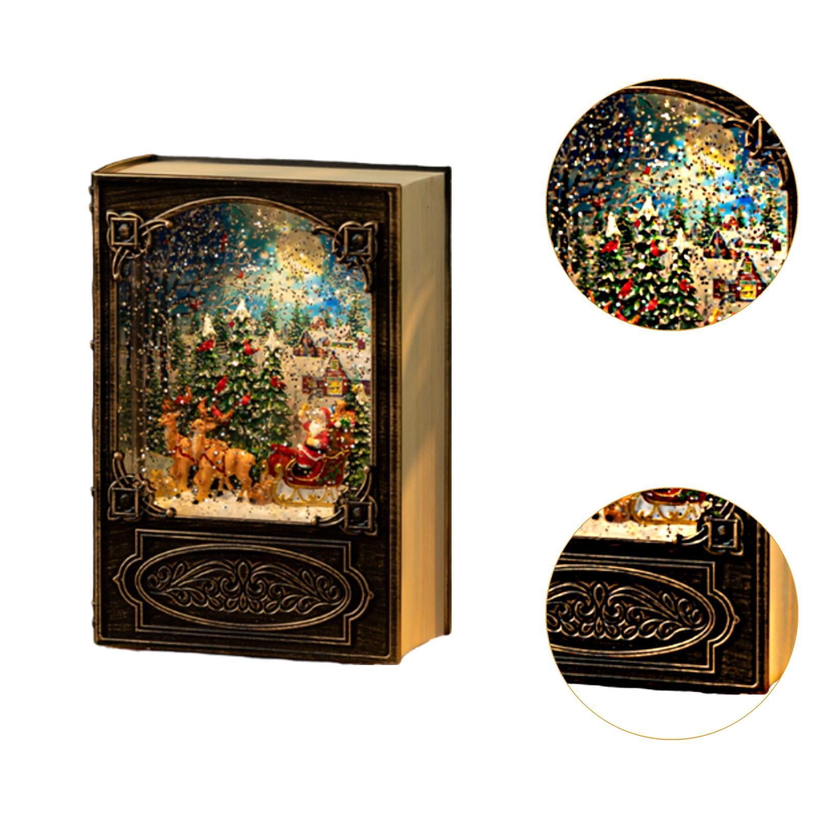 Book-Shaped Night Light With Elderly Music Box A Melodic and Luminous ...