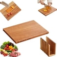 Book-Shaped Wood Cutting Board Set with Stand for Meat and Charcuterie ...