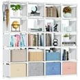Book Shelf, 20 Cube Storage Organizer, DIY Bookcase, Metal Cube ...