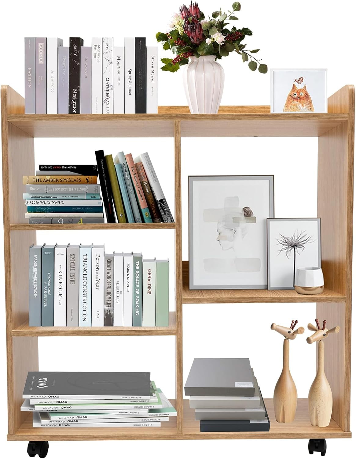 Book Shelf 5 Cube Short Bookshelf Bookcase, File Cabinet Filing Storage ...