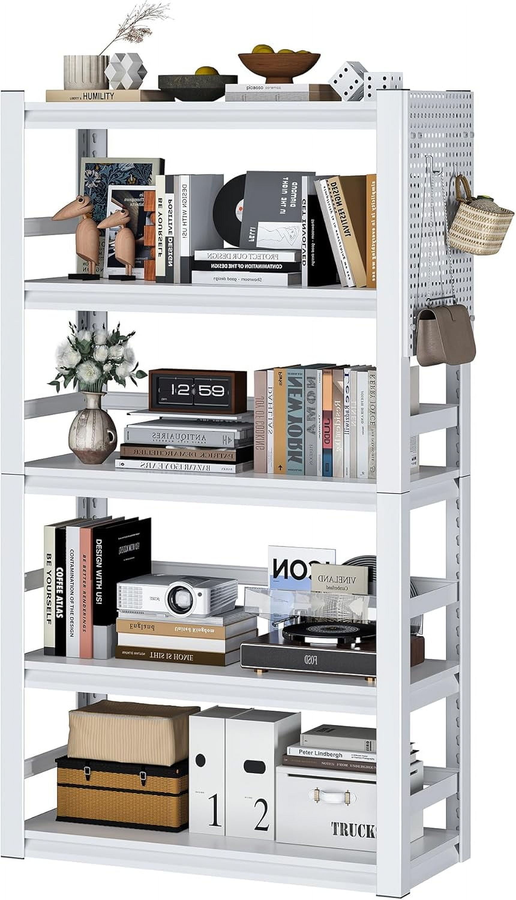 Book Shelf 5 Tier Bookshelf Bookcase Bookshelves for Book/CD/Movie ...