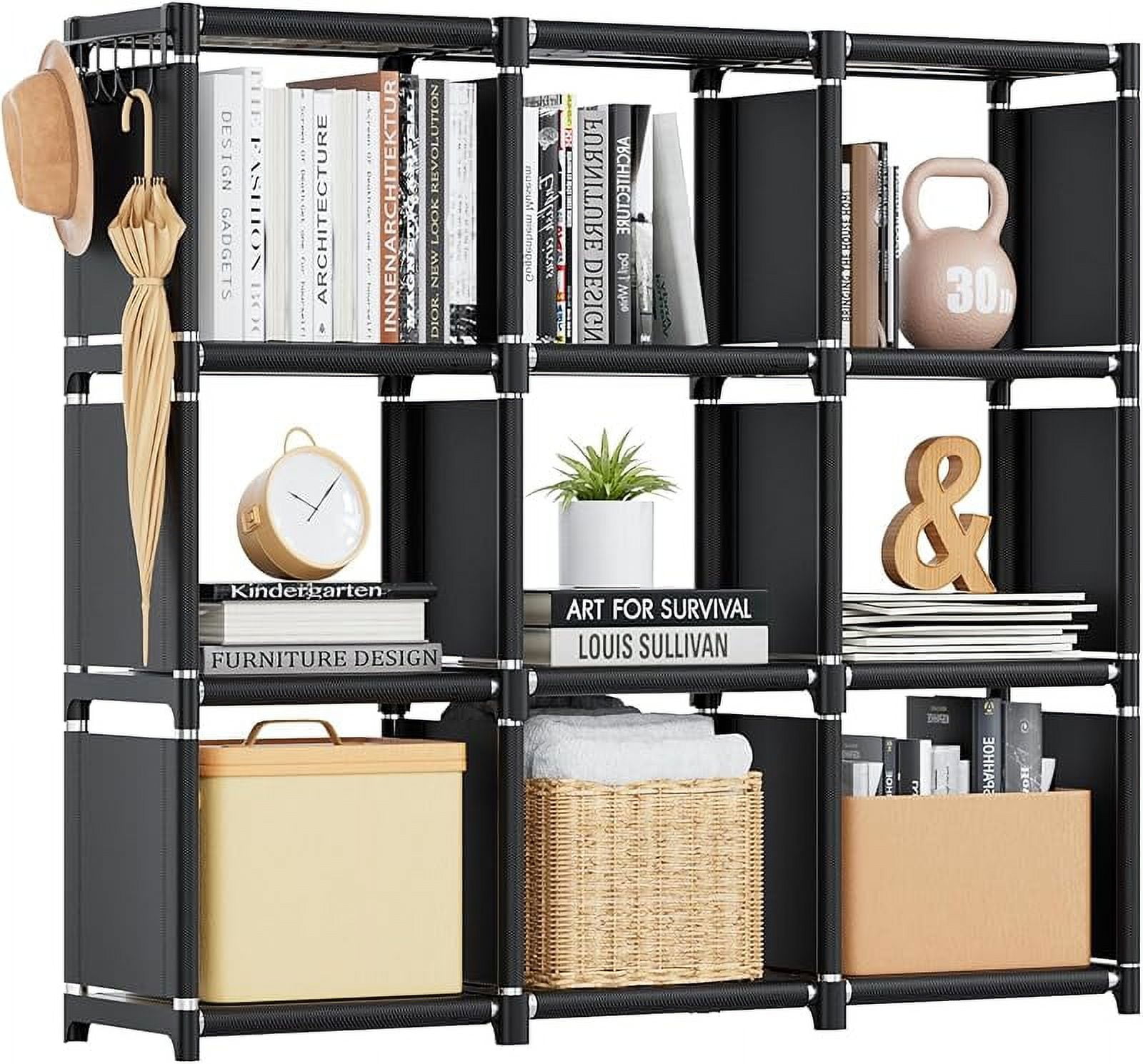 Book Shelf, 6 Cube Storage Organizer, DIY Bookcase, Metal Cube ...
