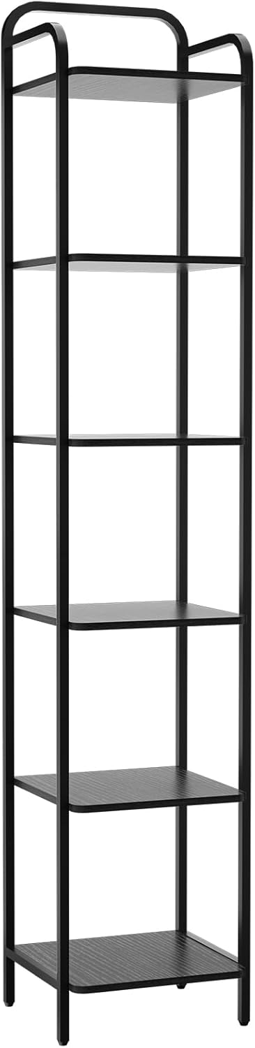 Book Shelf, 6 Tier Bookshelf, Bookcase with 6 Shelves, Storage Rack ...