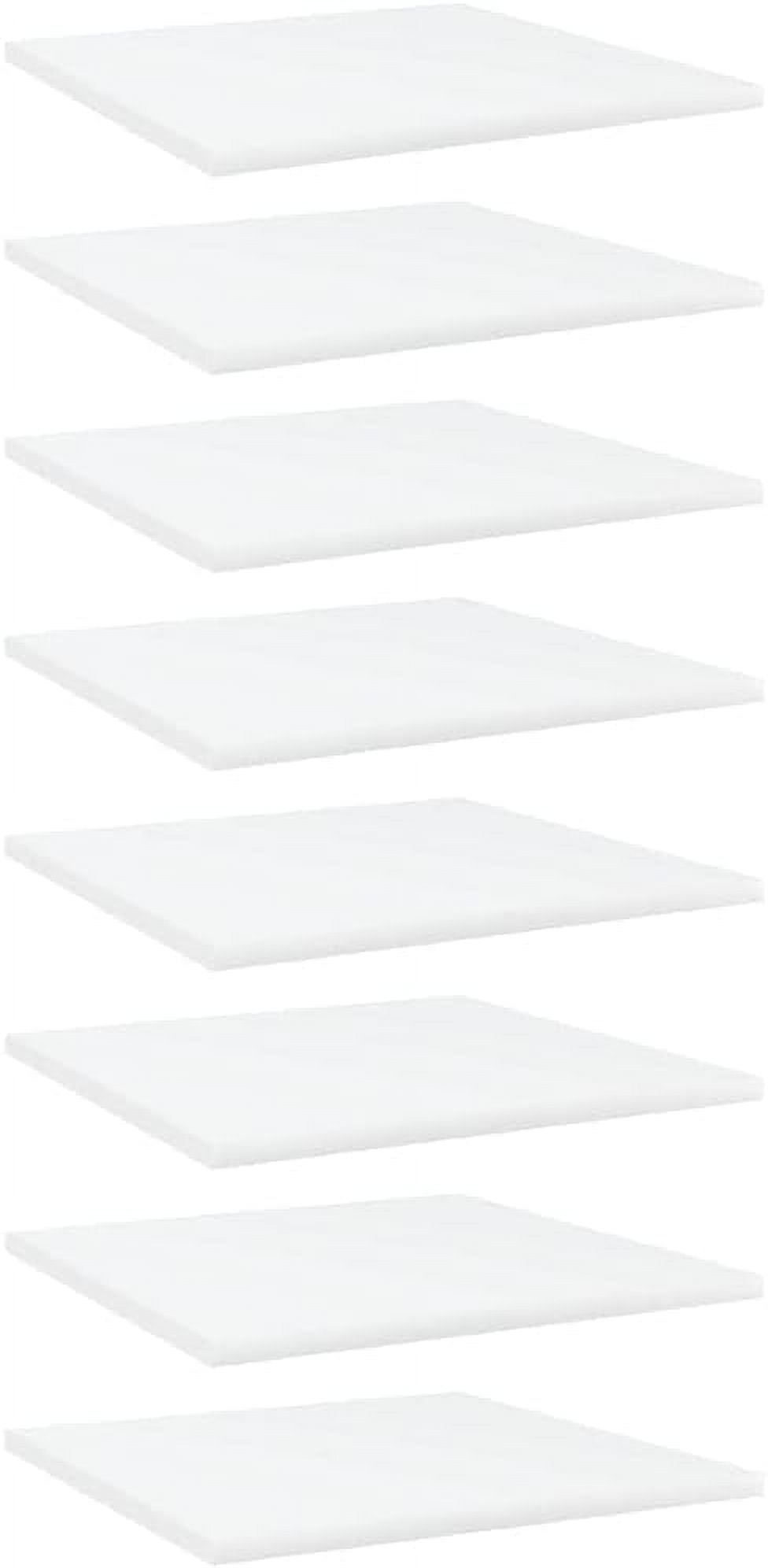 Book Shelf Boards 8 Pcs Cabinet Bookcase Cd Storage Adjustable Floor ...