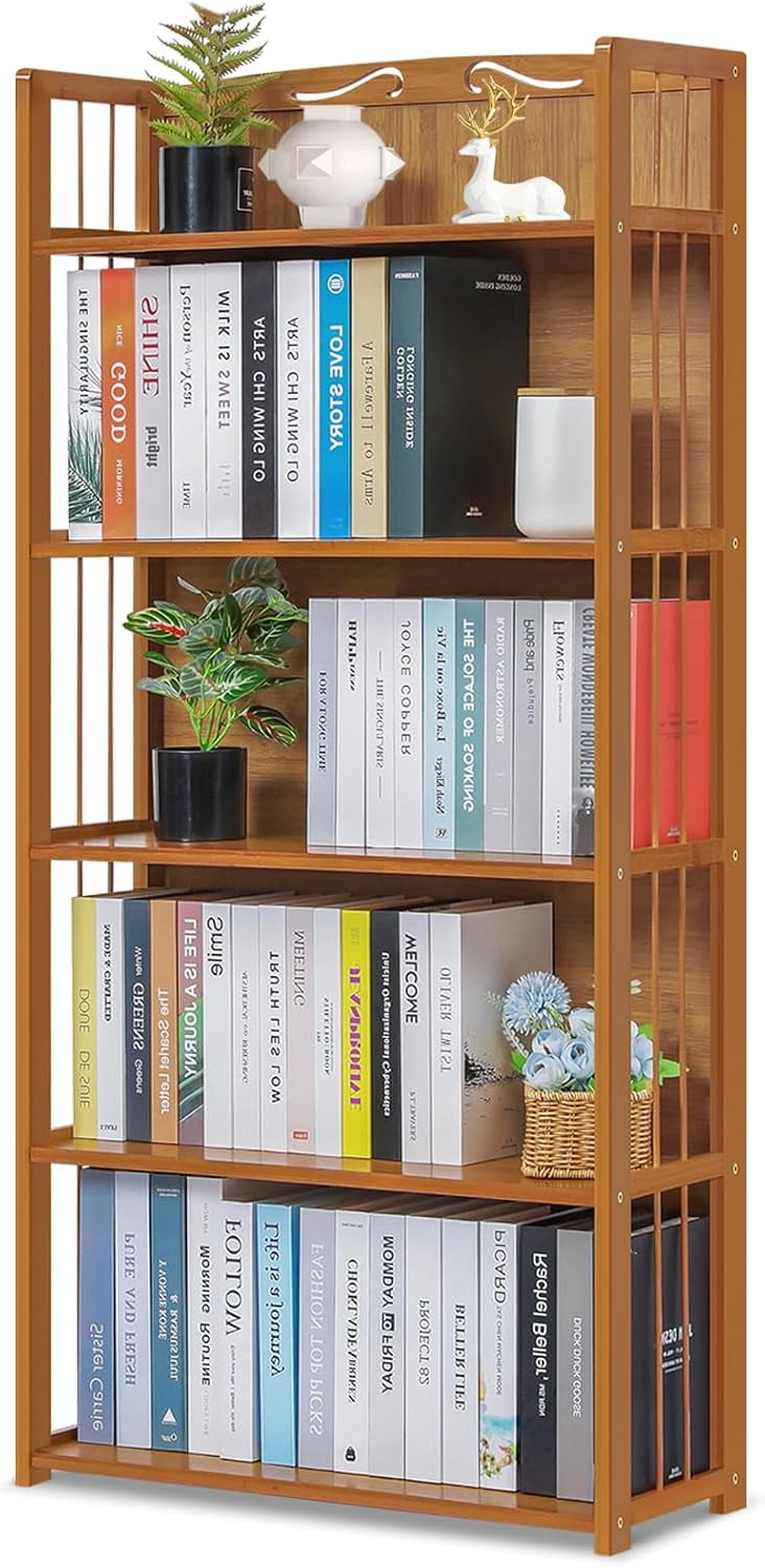 Book Shelf and Bookcase Floorstanding 4-Tier Modern Open Bookshelf Book ...
