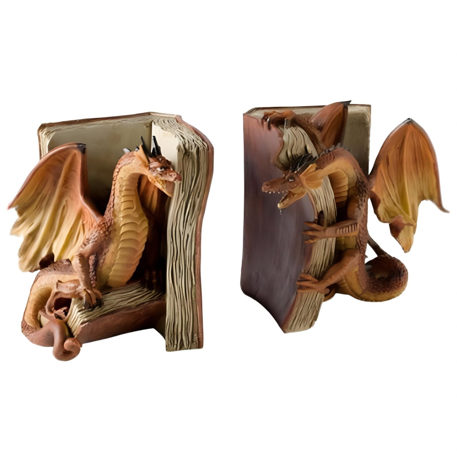 Book Shelf Decor, Dragon Bookshelf Decor Resin Dragon Bookends for ...