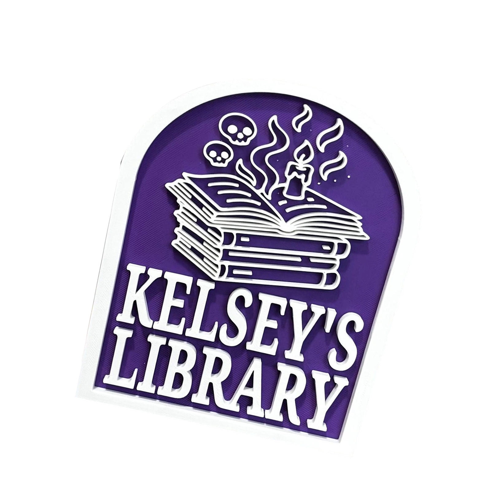 Book Shelf Organization Sign Three Dimensional Printed Library Sign ...