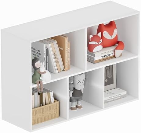 Book Shelf, Wooden Cube Storage Organizer with 11" Open Cubes ...