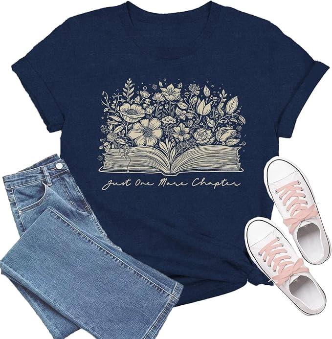 Book Shirts, Book Lover T-Shirt Reading Tee Teacher TH1406B25 - Walmart.com
