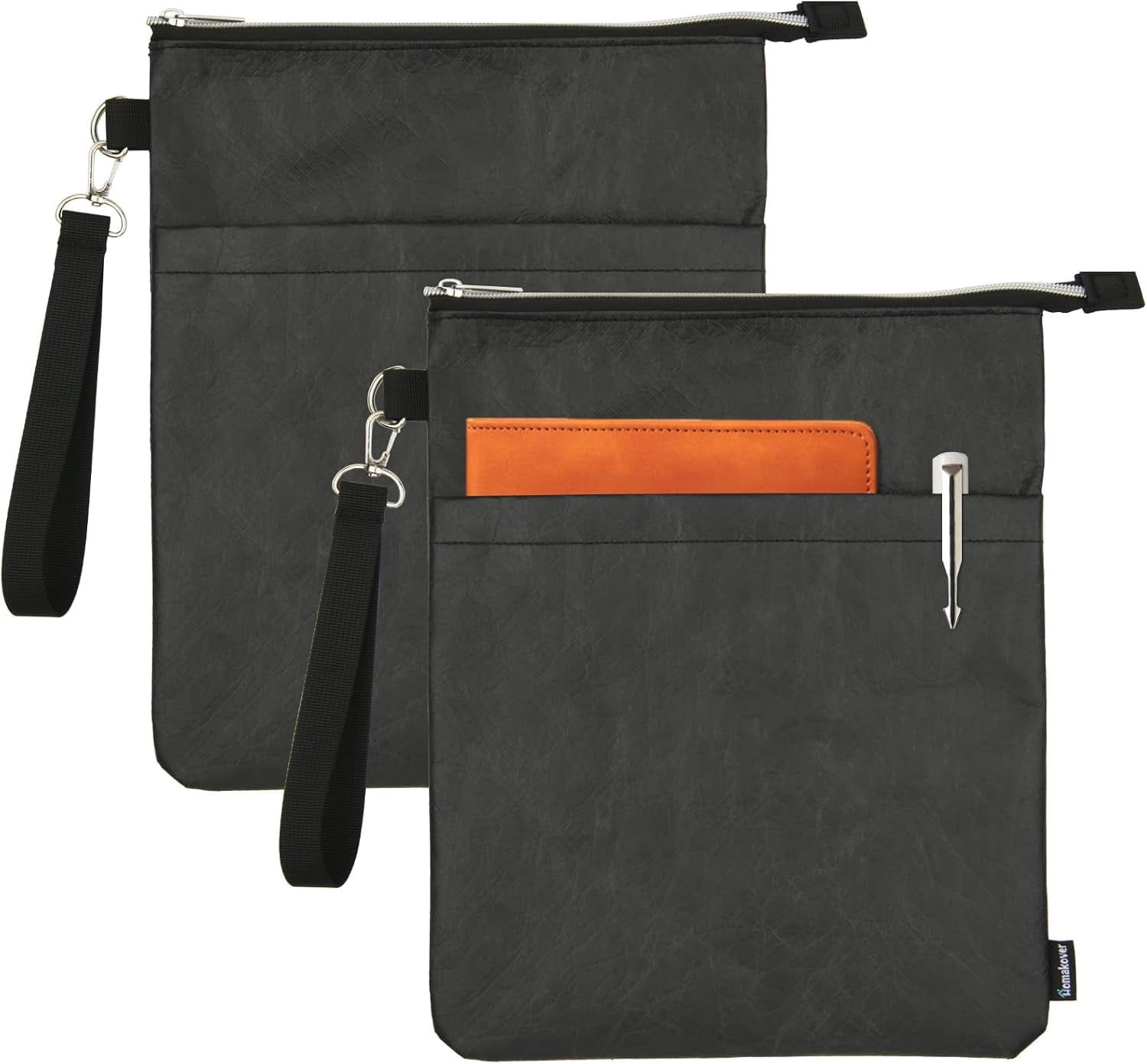 Book Sleeves with Zipper, Travel Book Waterproof Protector Pouch for ...
