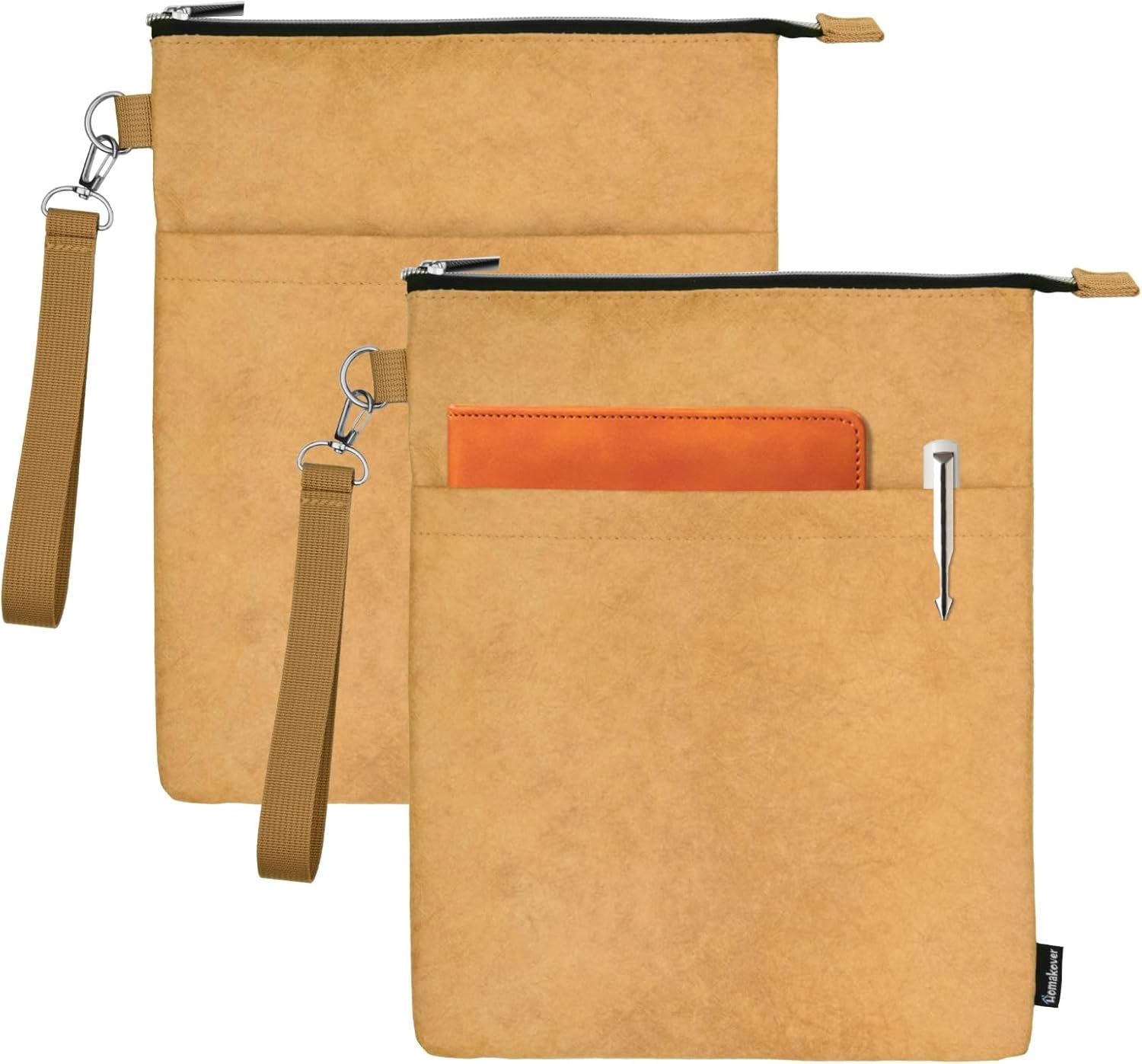 Book Sleeves with Zipper, Travel Book Waterproof Protector Pouch for ...