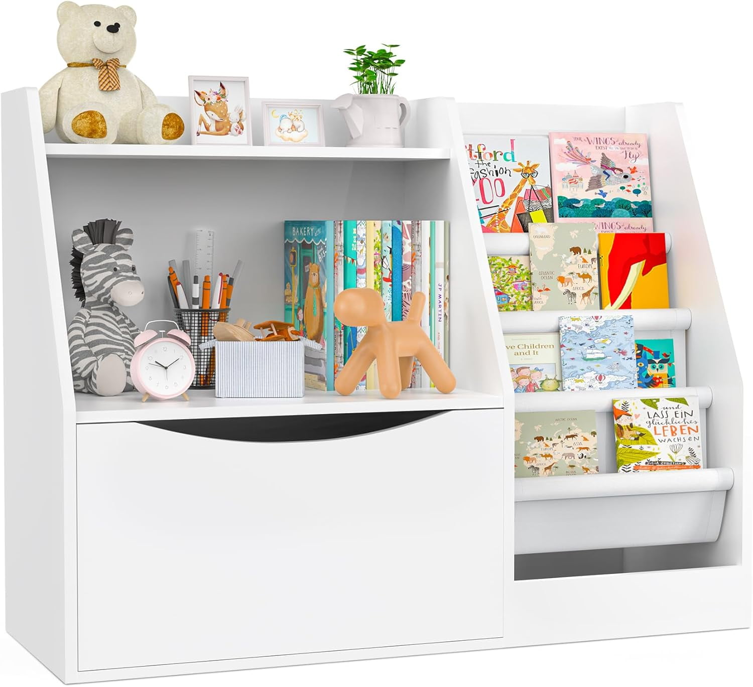 Book Sling Rack Bedroom for and Nursery Bookshelf Library Bookshelf 2 ...