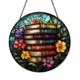 Book Stained Glass Style Suncatcher – Reading Theme Window Decor ...