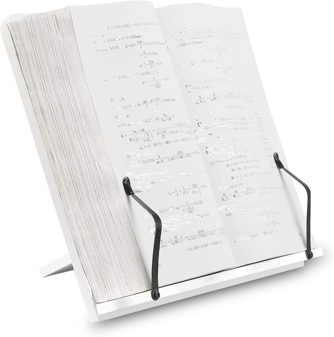 Book Stand Holder White 15.4Inch Large Portable Adjustable Reading ...