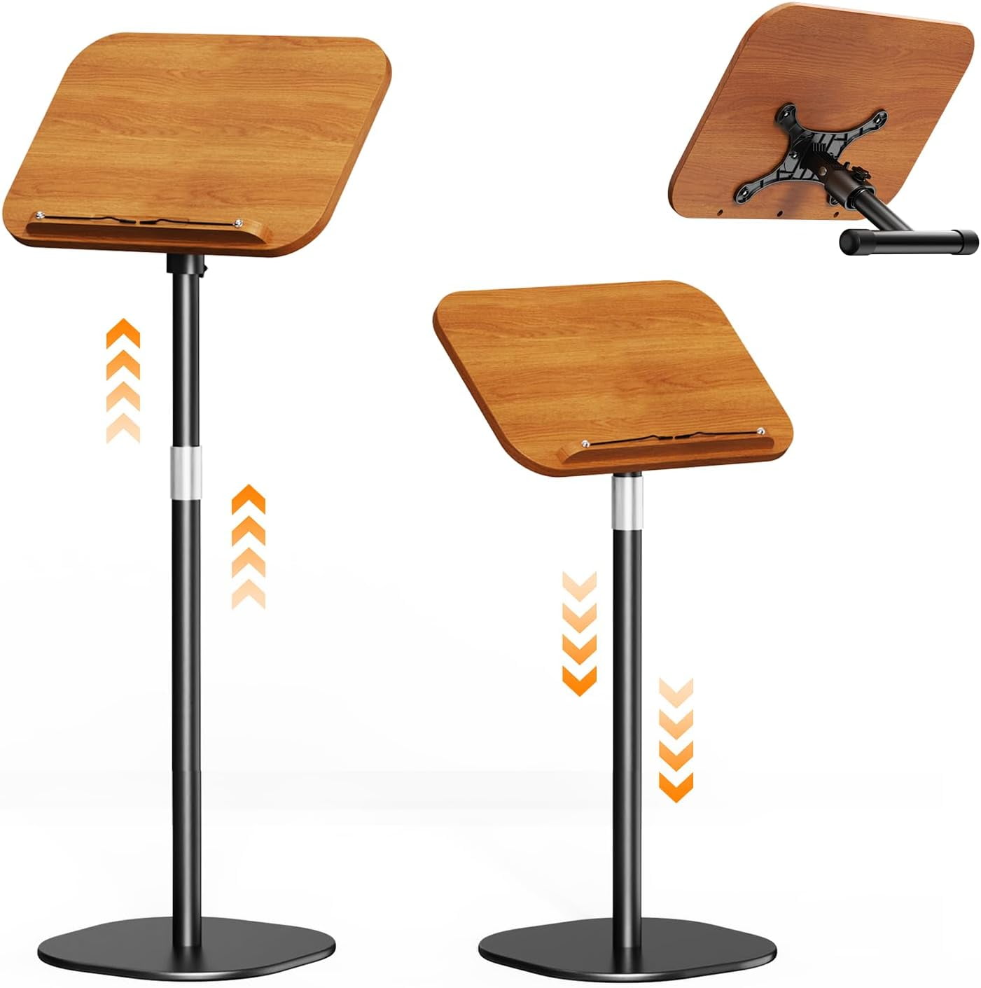 Book Stand for Reading with 360° Rotating, Height Adjustable from 22 ...