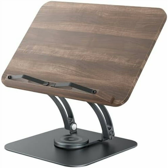 Book Stand for Reading, Adjustable Book Holder with 360° Swivel Base ...