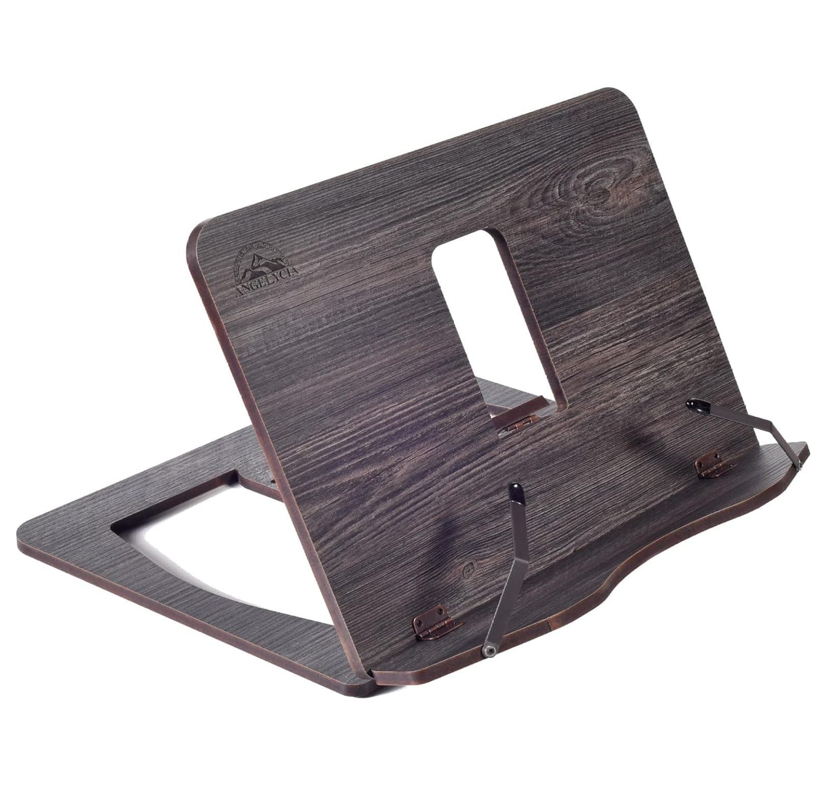 Book Stand for Reading, Wooden, Handmade, Foldable Recipe Cookbook ...