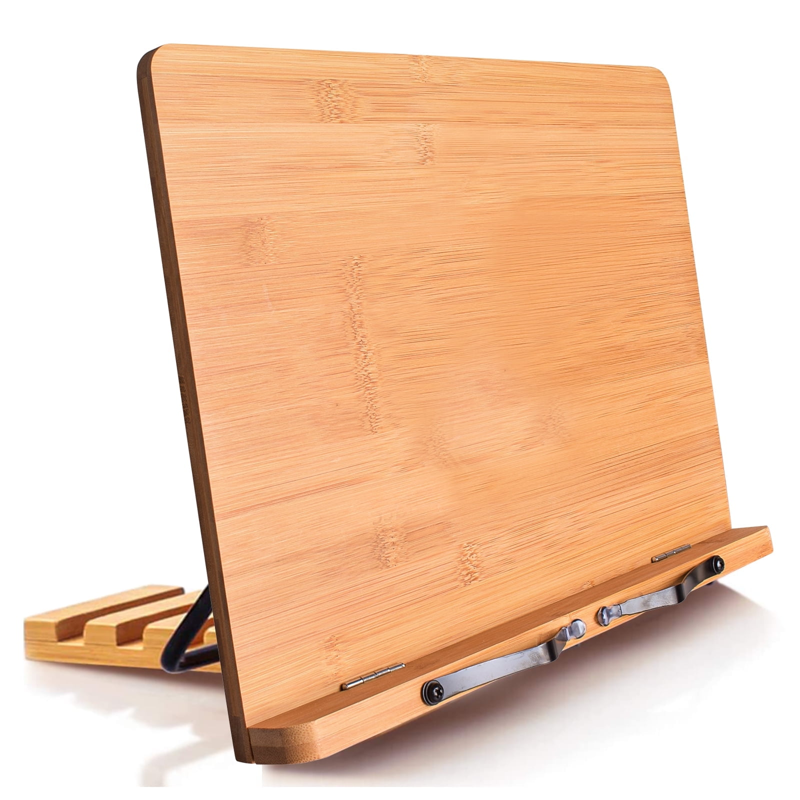 Book Stand for Reading Bamboo Cookbook Stand Holder for Kitchen ...